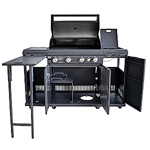 Rustler2 Four(4) Burner Gas Grill Center & Kitchen Island by Brand-Man Grills