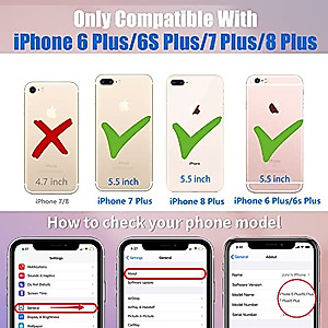 Ulirath for iPhone 6 Plus/6s Plus/7 Plus/8 Plus 5.5" Case Cute Cartoon Bros Character Designer Anime Pattern Cover Cool Funny Fashion for Girly Girls Kids Boys Bumper Soft Protective Phone Cases