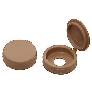 The Hillman Group 59049 Hinge Screw Cover Number 8/Number 10, Beige , 15-Pack