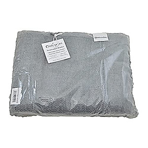Stonewashed Turkish Throw Blanket in Denim Grey Blue, Soft, Cozy and Lightweight, Perfect for Use as a Love Seat or Sofa Throw, Partical Bed Cover, Beach Blanket or Yoga Blanket