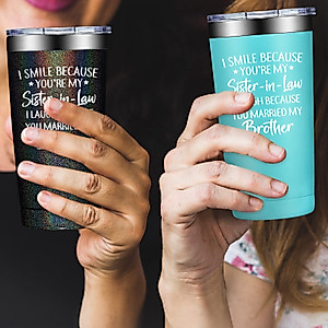 Grifarny Sister in Law Gifts, Gifts for Sister in Law - Sister in Law Birthday Gifts - Christmas Gifts for Sister in Law Women - Sister in Law Tumbler 20oz