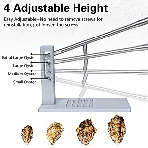 Aetwhy Oyster Shucker Tool Set, Adjustable Oyster Opener Machine Portable Oyster Shucker Machine Including Shucking Knife, Glove & G-Clip for Hotel Buffet Family
