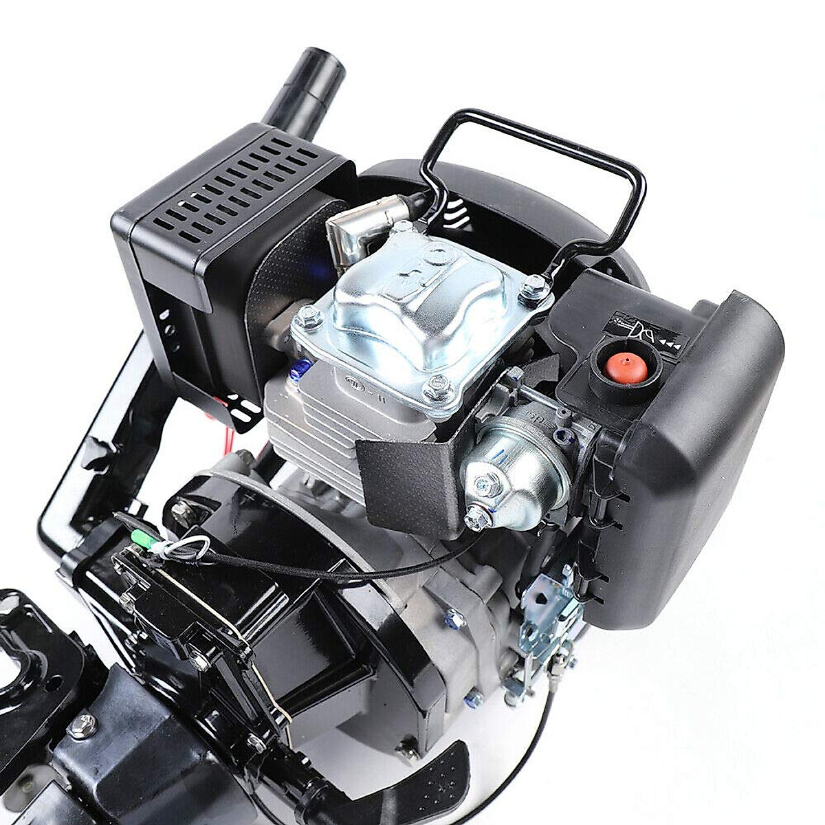 TFCFL 4 Stroke 6.0HP Electric Outboard Motor,Outboard Motor Boat Engine Water Cooling CDI System,Heavy Duty Inflatable Fishing Boat Engine 3.75KW 2500 R/MIN (4 Stroke 6.0HP)