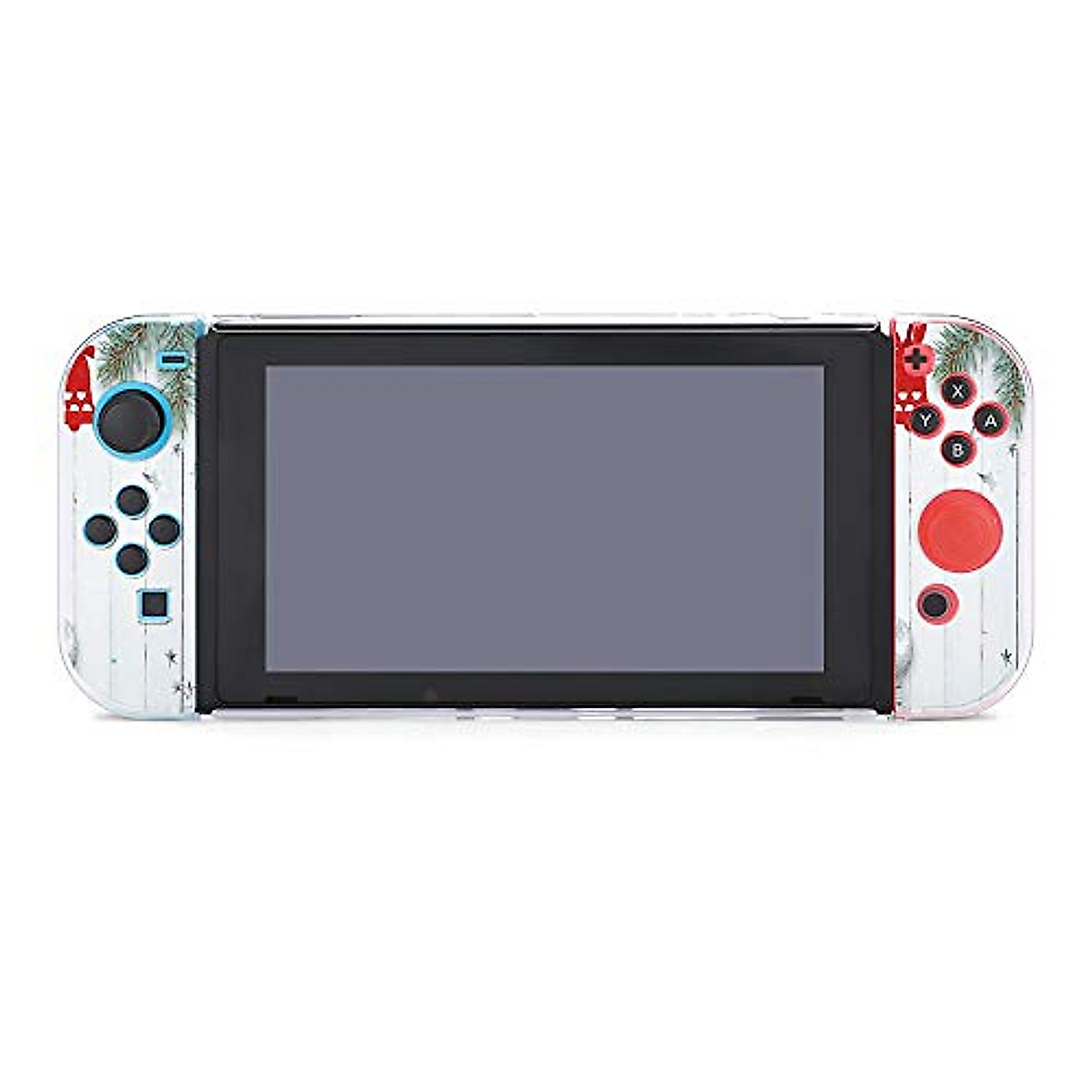 SUPNON Red Felt Christmas Ornaments with Pine Compatible with Nintendo Switch Console & Joy-Con Protective Case, Durable Flexible Shock-Absorption Anti-Scratch Drop Protection Cover Shell Design37611