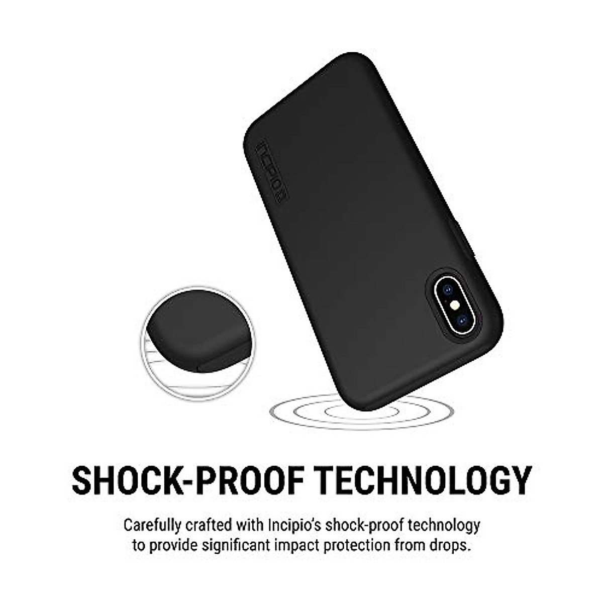 Incipio DualPro Case iPhone Xs (5.8") & iPhone X Case Hybrid Shock Absorbing Drop Protection - Black