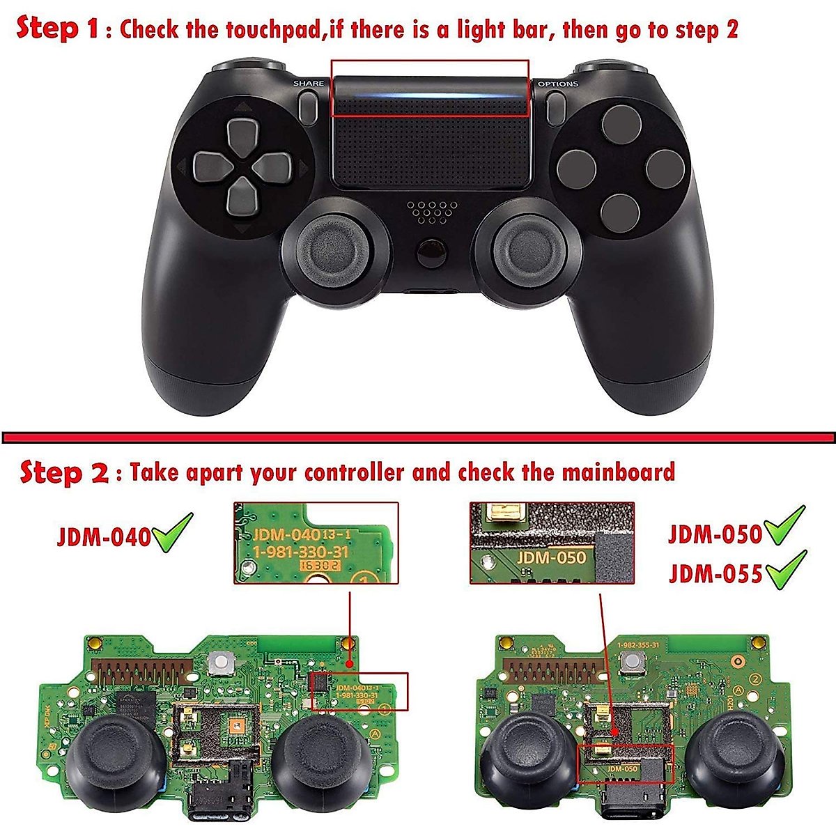 eXtremeRate Wood Grain Patterned Soft Touch Game Improvement Replacement Parts Back Housing Cover, Custom Bottom Shell Compatible with ps4 Controller JDM-040, JDM-050 and JDM-055