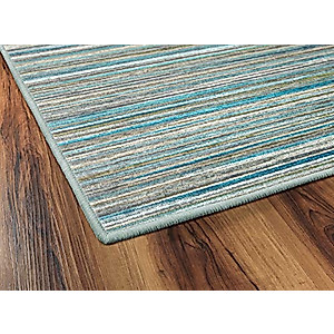 Brumlow MILLS Darcy Contemporary Print Washable Indoor or Outdoor Area Rug for Living Room, Bedroom, Dining, Kitchen or Entryway Mat, 30" x 46", Teal