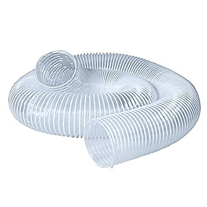 POWERTEC 70111 4" x 10' PVC Dust Collection Hose for Dust Collector for Woodworking and Shop Vacuum, 4 Inch Dust Collector Hose for Dust Collection Fittings