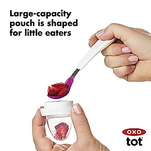 OXO Tot Silicone Self-Feeder 2 Pack Teal/Pink
