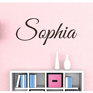 Nursery Custom Name Wall Decal Sticker, 28" W Girl Name Wall Decal, Girls Name, Wall Decor, Personalized, Girls Name Decor, Girls Nursery, Girls Bedroom, Plus Free White Hello Door Decal
