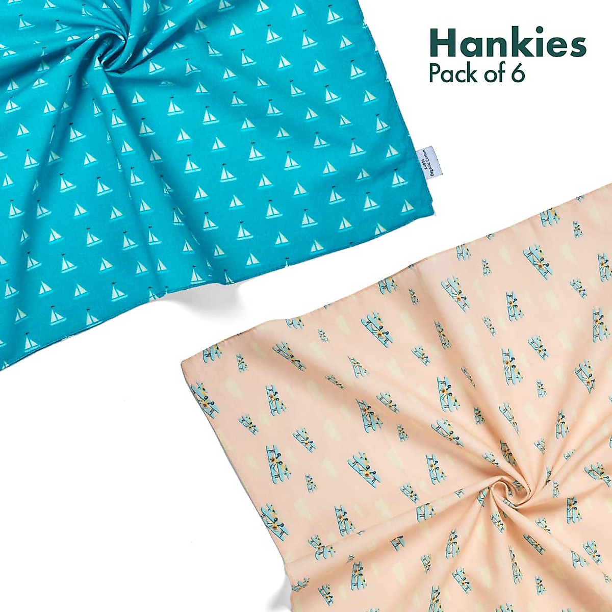 HexaFun 100% Pure Organic Cotton Unisex Handkerchief, Multi-color & Printed, Soft & Stylish