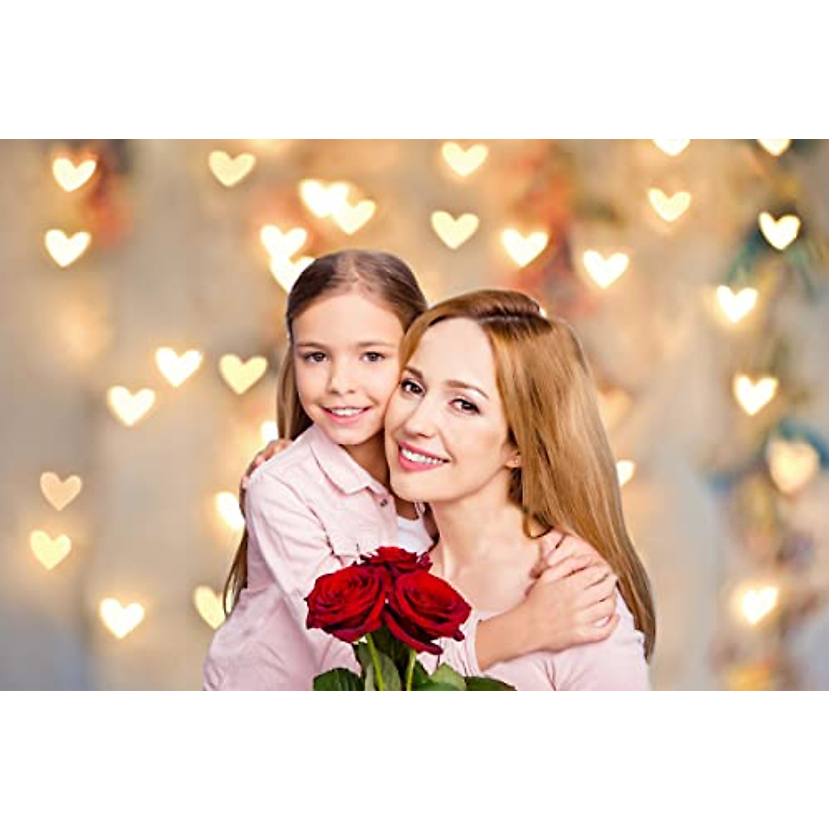 Valentine's Day Backdrop Valentine Love Heart Backdrop Mother's Day Dessert Cake Table Decoration Baby Shower Party Supplies Banner 7x5ft