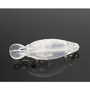 10PCS Unpainted Lure Blanks 3.13g 4.6cm with 5mm Free Fishing Eye Crankbait Simulation Blank Body Clear Hard Baits Trout Salmon Minnow Lure Popper Lures Topwater Freshwater 5mm 8154