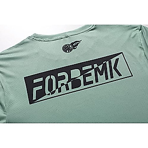 FORBEMK Men's Mountain Bike Shirts Long Sleeve MTB Jersey Quick Dry Downhill&Motocross BMX Shirts &Moisture-Wicking-AOP-Black-L