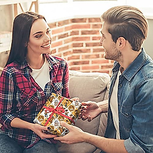 InThink Pack of 5 Gift Wrapping Paper 20" x 30" Kraft Paper Durable Buzz Lightyear Woody Wrapping Paper Sheets Pack for Kids Birthday, Party Storage Festive Decoration (Khaki Cookies)