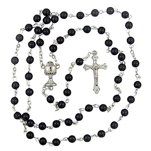 Boys My First Holy Communion Gift Set with Prayer Book, Rosary, and Chalice Pendant