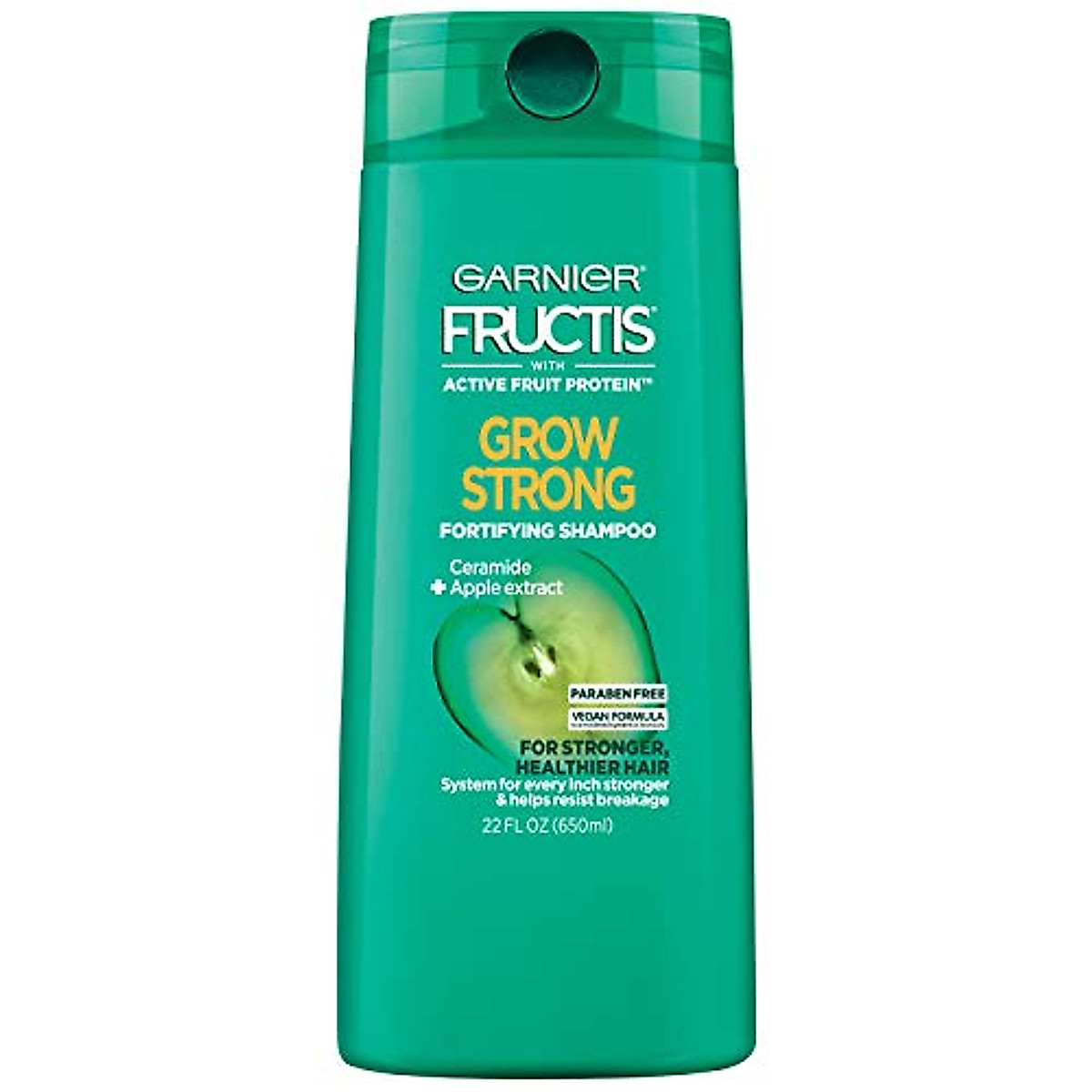 Garnier Fructis Grow Strong Shampoo, For Stronger, Healthier, Shinier Hair, 22 fl. oz.