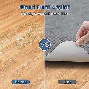 Corduroy Chair Mat for Hardwood Floor, 55"x35" Office Chair Mat Desk Chair Mat for Rolling Chair, Large Anti-Slip Backing Low-Pile Office Rug Floor Mat for Office/Home Light Grey