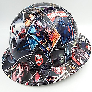 Wet Works Imaging Customized Pyramex Full Brim Horror Movie Poster Hard Hat with Ratcheting Suspension