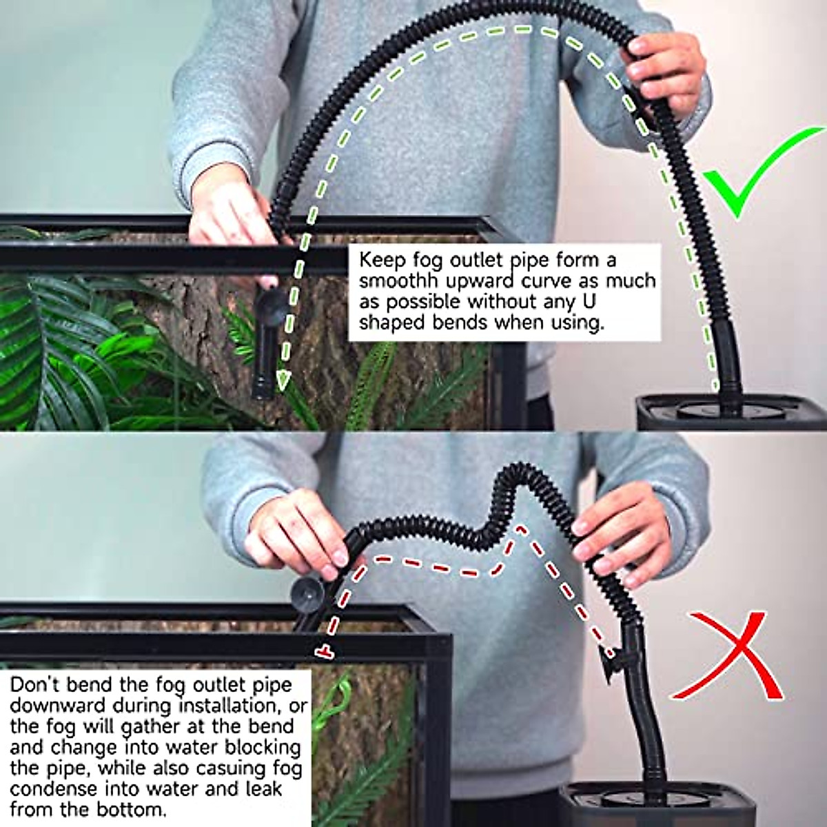 Reptile Fogger 4.5L Top Filling Terrariums Humidifier Reptile Mister Lizard Tortoise Amphibian Foger with Hose for Reptiles, Amphibians, Herps, Vivarium(Dial Knob)