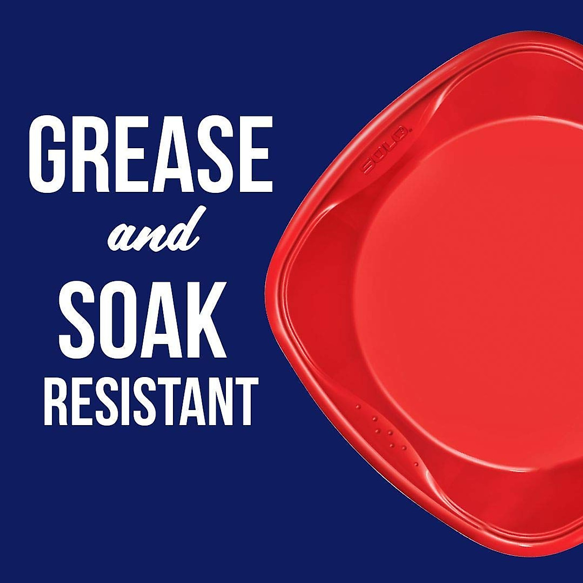 SOLO Cup Company Plastic Plates, Red Party 10in 30 CT Plates, (Pack of 4, 120 Count Total)