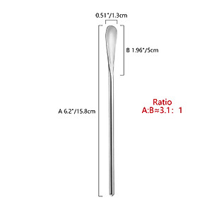 6.2 In Stainless Steel Long Coffee Spoon Stirring/Stir Stick,Drink Stirrer Mixing Spoon,Metal Coffee Stirrer Cocktail Stick Reusable,Long Skinny Teaspoon Stirring,Tiny Spoon,Iced Tea Spoon,Bar Spoon.