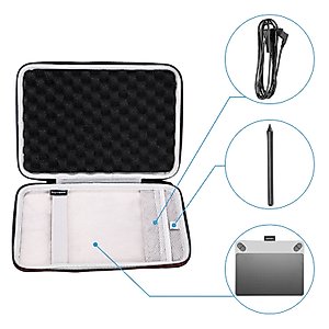 LTGEM Tablet Case for Wacom Intuos Small/Small Bluetooth Graphics Drawing Tablet fits Model # CTL4100 or XPPen Graphics Tablet fits Model # StarG640