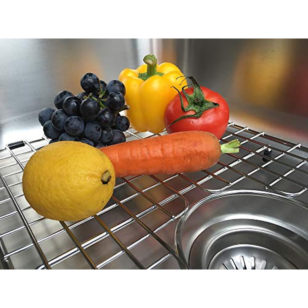 Serene Valley Sink Bottom Grid 27-1/2" x 13-1/2", Centered Drain with Corner Radius 1-1/2", Sink Grids Stainless Steel NDG2713C