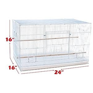 Lot of 6 Aviary Breeding Bird Finch Parakeet Aviary Canary Lovebird Budgie Flight Cage 24"x16"x16"H (White)