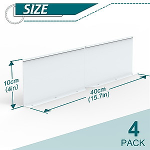 Daisypower Gutter Valley Splash Guards,4 Pcs Foldable Rainwater Roof Rain Diverter Downspout Gutter Guards for House Shingle Straight Roofs Corner