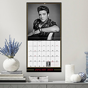 2024 Elvis Presley Monthly Wall Calendar, 16 Months, 12" x 12" (DDD3732824)