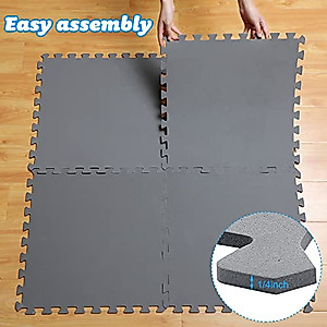 Jutom 78 Inch Diameter 21 Pcs Hot Tub Mat Interlocking Foam Ground Hot Tub Flooring Protector Inflatable Non Slip Pool Spa Floor Pad for Outdoor Balcony Shower(1/4 Inch)