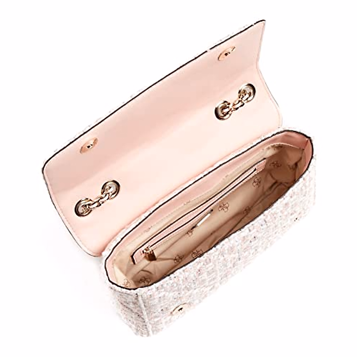 GUESS womens Cessily Convertible Crossbody Flap, Peach, one size US