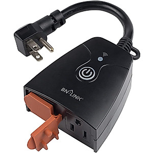 BN-LINK Smart Wi-Fi Plug Outlet, Remote Control by App, Compatible with Alexa and Google Assistant, Weatherproof, Requires 2.4 GHz Wi-Fi, ETL Listed
