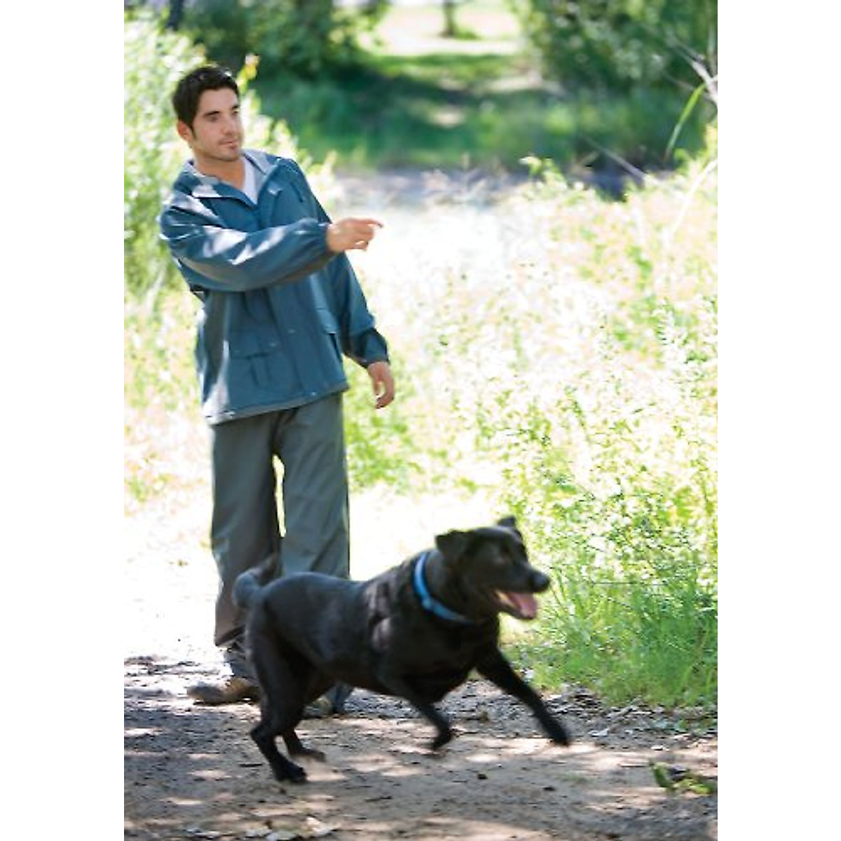 Coleman Mens 35mm PVC/Poly Rain Suit, Blue/Gray, X-Large