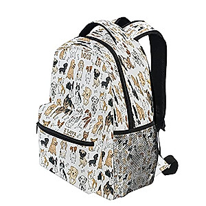 Kcldeci Dog Backpack with Lunch Bag Set