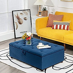 CXDTBH Folding Ottoman Sleeper Bed with Mattress Convertible Guest Bed Blue/Gray (Color : D)