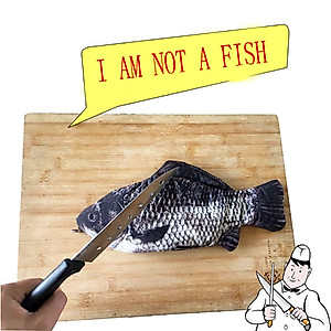 Interesting New Fish Shaped Pencil Case, 2024 Waterproof Stationery Pouch, Soft Stain-Resistant Quirky Zippered Fish Coin purse Storage bag, Lifelike Fish Pencil Pouch School Office Supplies (E)