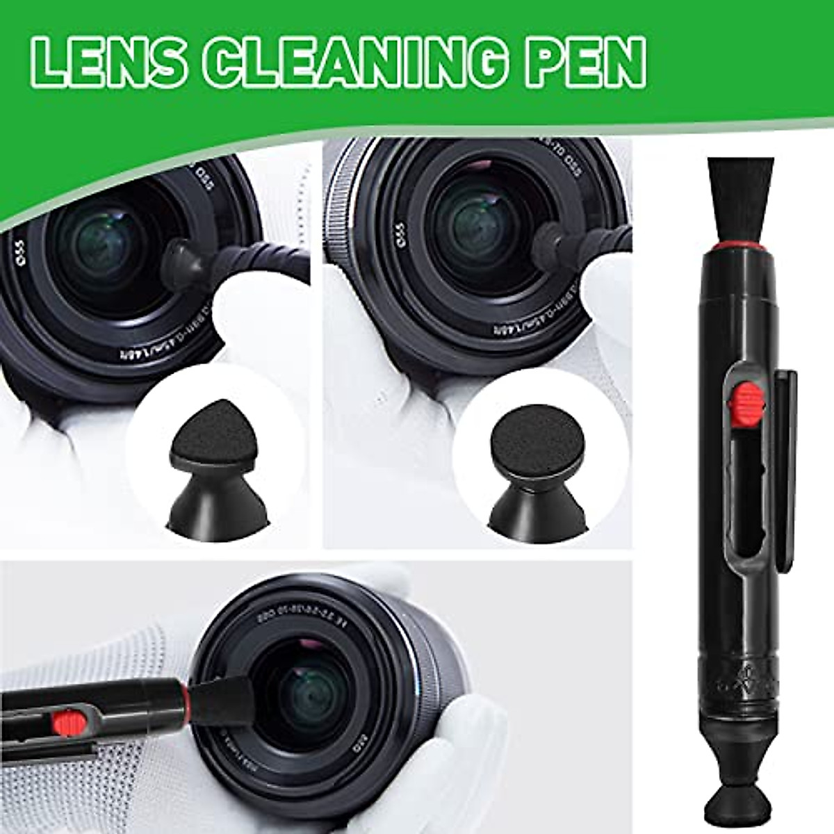 REFLYING Camera Cleaning Kit, Lens Cleaning Kit with Camera Lens Cleaner 20ml,Sensor Cleaner 10ml,Lens Cleaning Pen,16mm Sensor Cleaning Swabs for APS-C DSLR,Cleaning Cloth