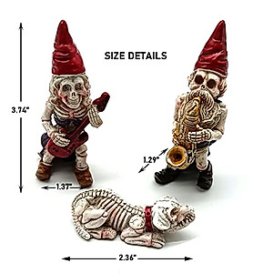 HONEYSHOW Fairy Garden Accessories,3Pack Fairy Garden Kit, Happy Halloween Miniature Figurines, Miniature Dog/Couple Statues- for Bonsai Craft Decor or Home Decoration
