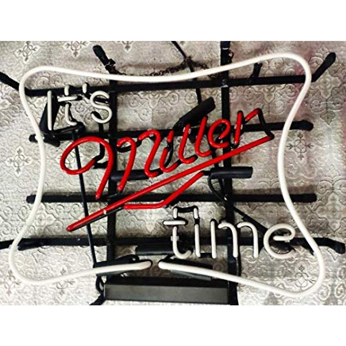 glas tube Neon Sign handmade miller 16”×13” for Home Bedroom Garage Decor Wall Light, Striking Neon Sign for Bar Pub Hotel Man Cave Recreational