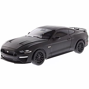 2019 Ford Mustang GT 5.0 Coupe Matt Black 1/18 Diecast Model Car by Diecast Masters 61005