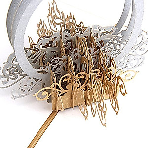 HUNGER Handmade 3D Pop Up Diamond Ring Birthday Cards Creative Greeting Cards Papercraft (Diamond Ring)