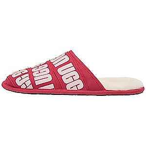 UGG Men's Scuff Graphic Band Slipper, Samba RED, 12