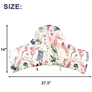 CARUILI Baby High Chair Cushion Cover, Inflatable Cushion Cover, High Chair Accessories, Removable and Machine Washable, Plant Printed (Cover Only)