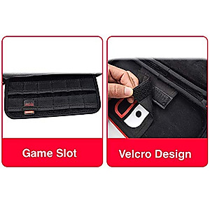 SEAFER Carrying Case for Nintendo Switch / OLED, Pokemon Cute Travel Case Protective Hard Bag for Nintendo Switch Console Accessories