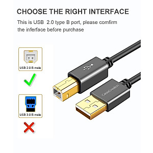 CableCreation USB Printer Cable 15FT Bundle with USB C Printer Cable 15FT