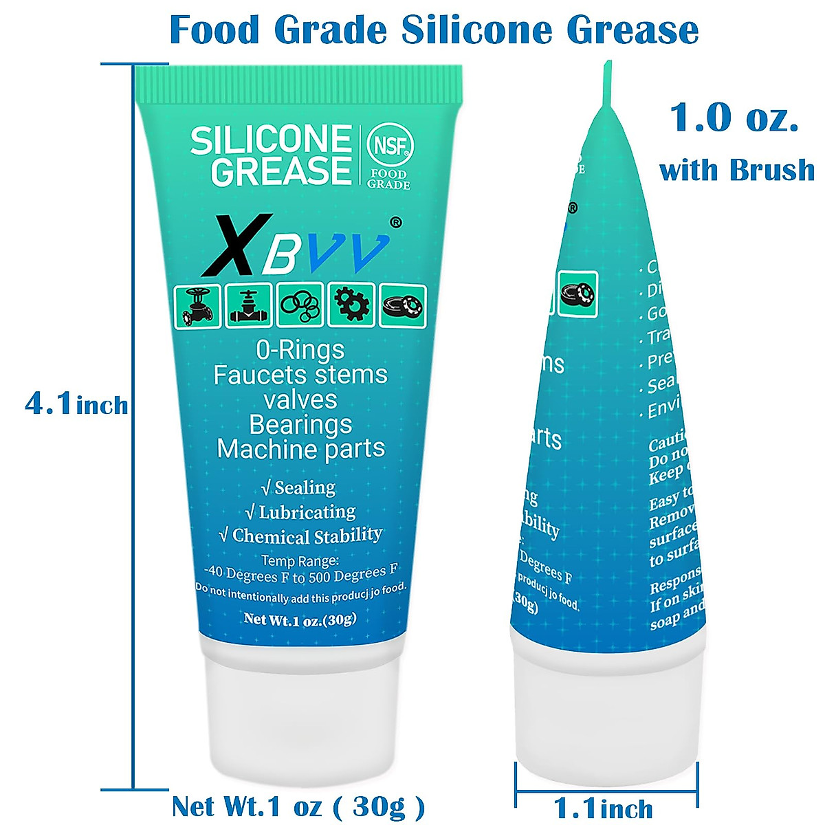 XBVV Silicone Grease for Faucets - 2-Pack 1 oz