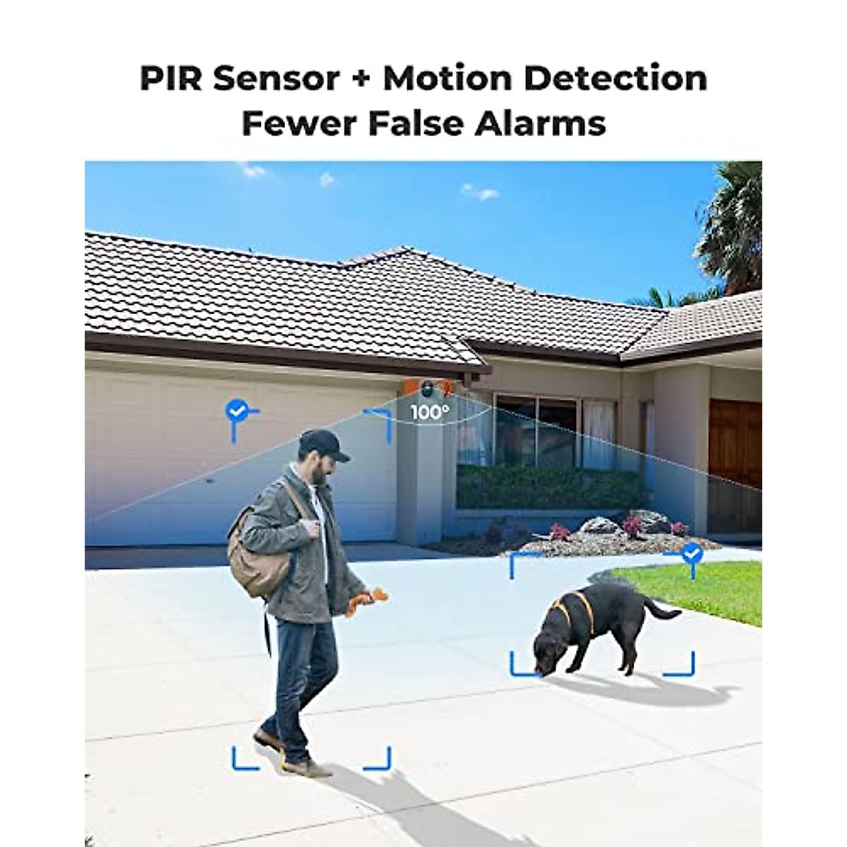 REOLINK Security Camera Outdoor, 1080p Plug-in WiFi Camera for Home Security, PIR Motion Detection, Color Night Vision with Spotlights, Two-Way Talk, Micro SD Card Local Storage, Lumus
