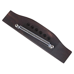 Yibuy 6 String Acoustic Guitar Rosewood Bridge & Saddle Nut & Adjustable Shaft Set